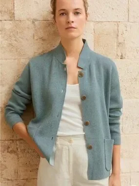 Poetry | Jackets & Coats | Poetry Doubleknit Jacket Denim Teal 4 | Poshmark